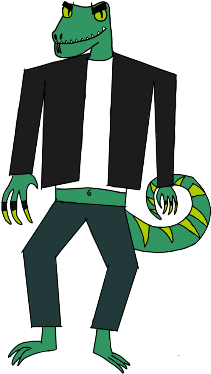 Lizard Guy - Cartoon Clipart - Full Size Clipart (#3344357) - PinClipart