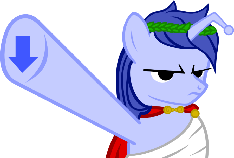 Downvoting Roman / Commodus Thumbsdown - Roman My Little Pony Clipart ...