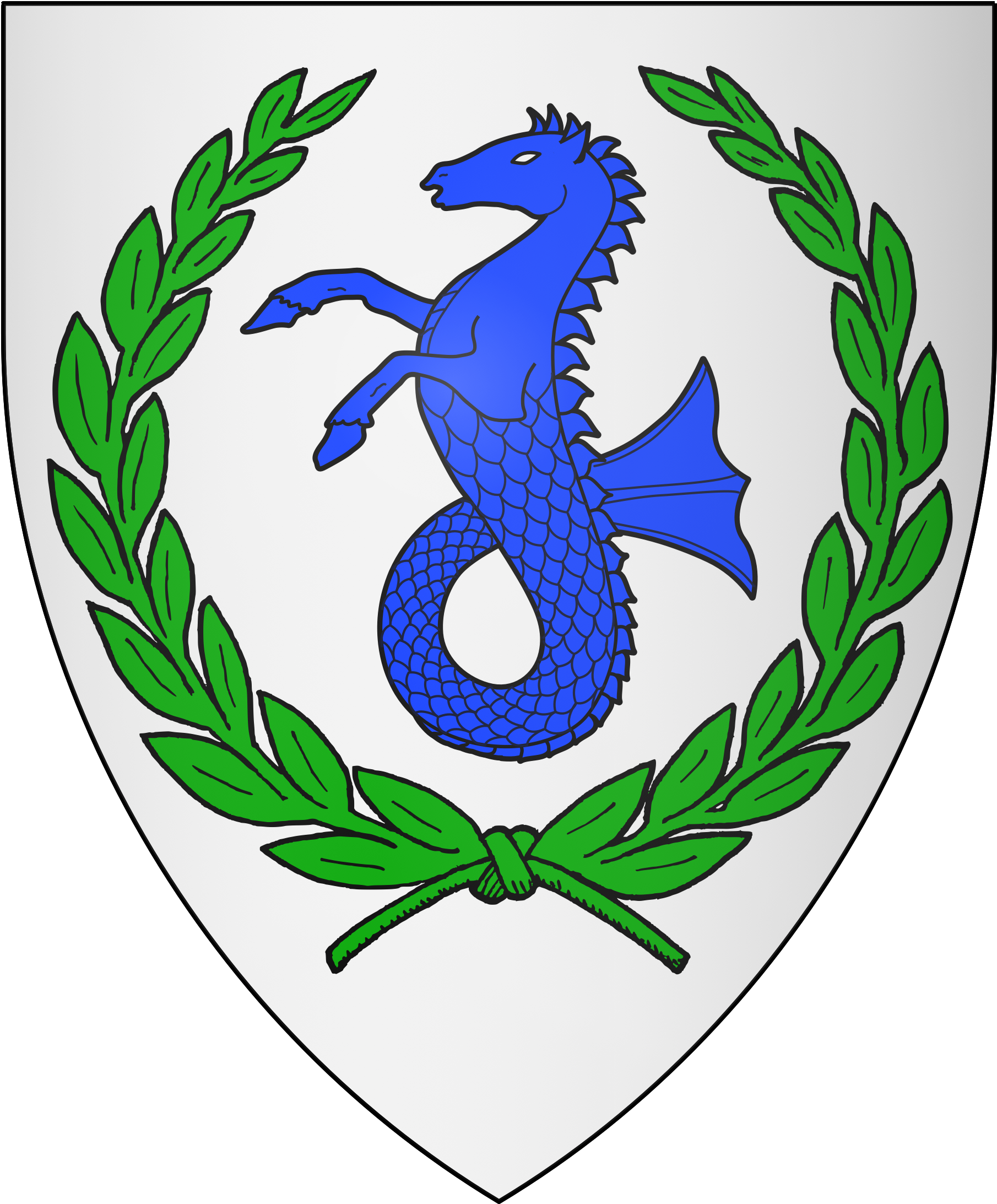 Graphics - Heraldic Sea Horse Green Clipart - Full Size Clipart ...