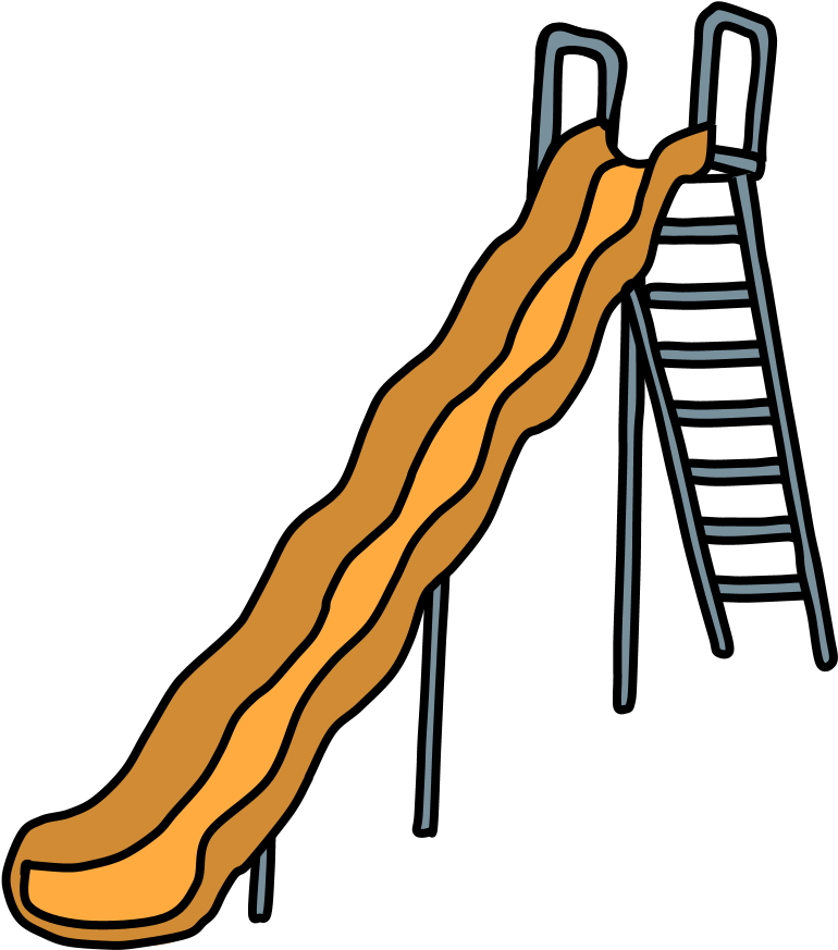 Slide, Wavy, Ladder, Orange Clipart - Full Size Clipart (#3375372 ...