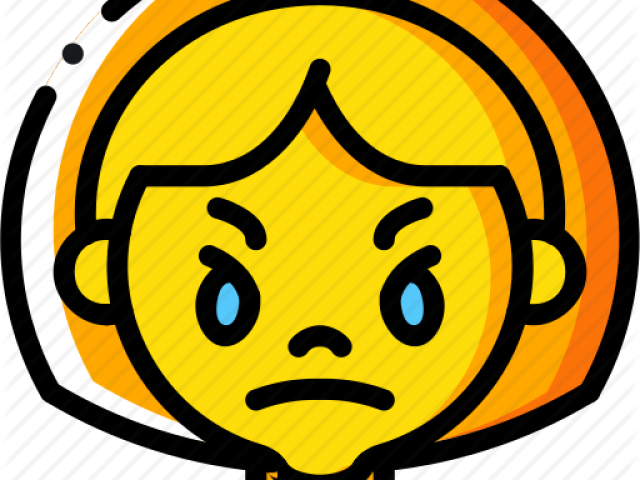 Angry Emoji Clipart Girl - Png Download - Full Size Clipart (#3380036 ...