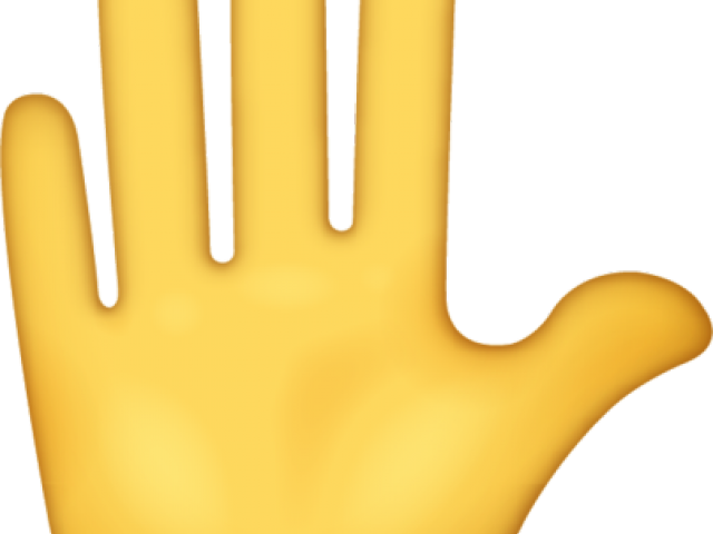 Hand Emoji Clipart Stop Sign - Sign - Png Download - Full Size Clipart ...