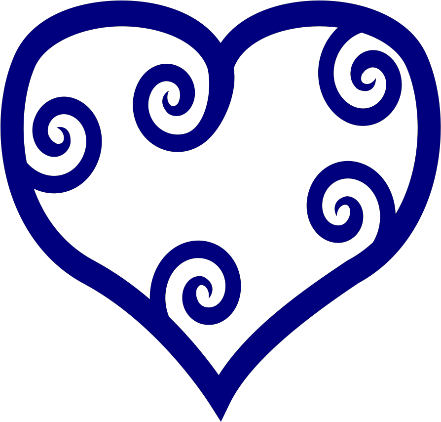 Blue Heart Svg Clip Arts 600 X 573 Px - Png Download - Full Size ...