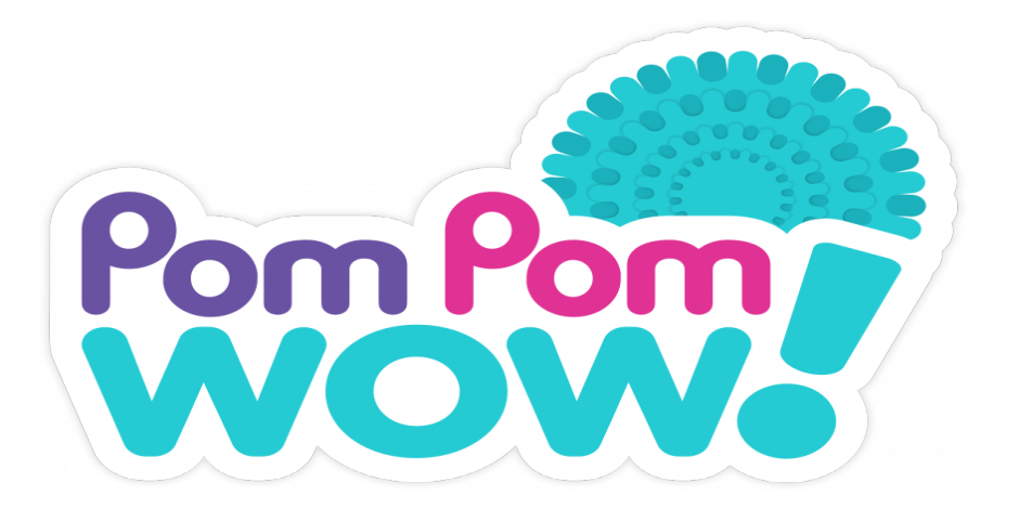 Turquoise Clipart Pom Pom - Pom Pom Wow Logo - Png Download - Full Size ...