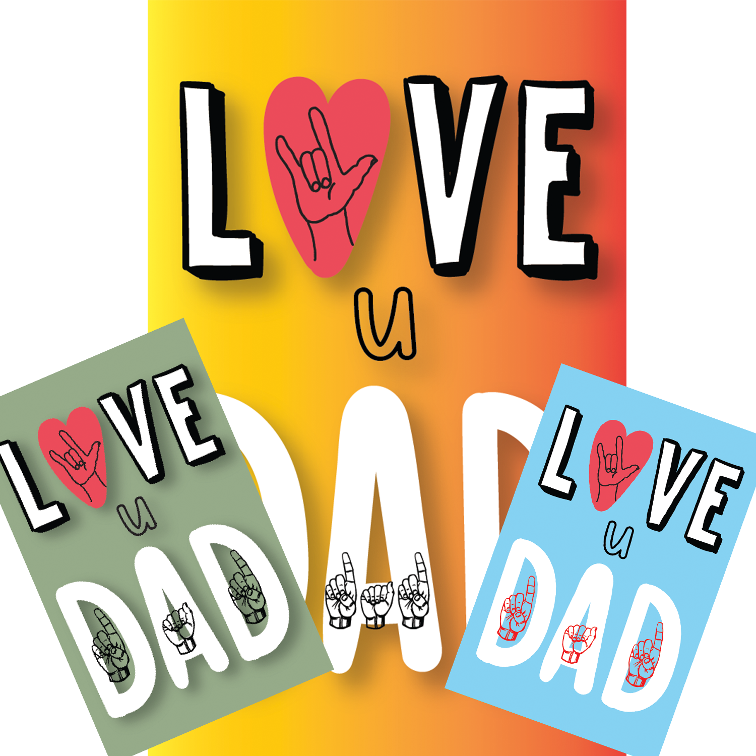 Gc Love U Dad Sign Language - Father Clipart - Full Size Clipart ...