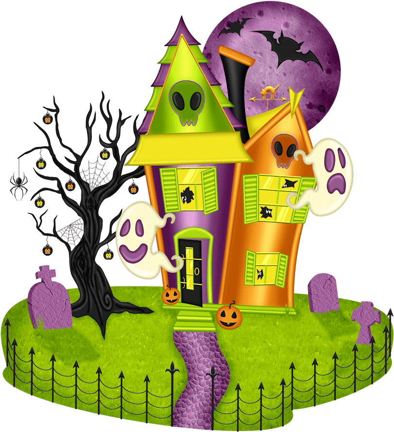 Halloween Haunted House Clipart - Png Download - Full Size Clipart ...