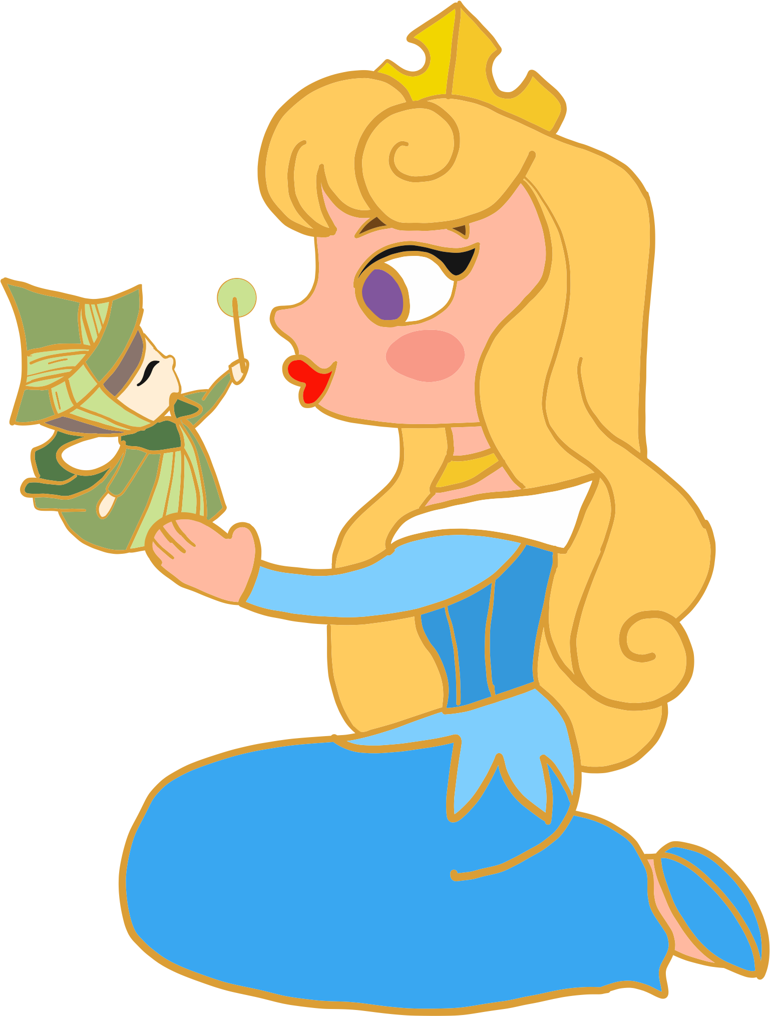 Image Of Cuties Set 8 Aurora & Ariel Presale - Cartoon Clipart - Full ...