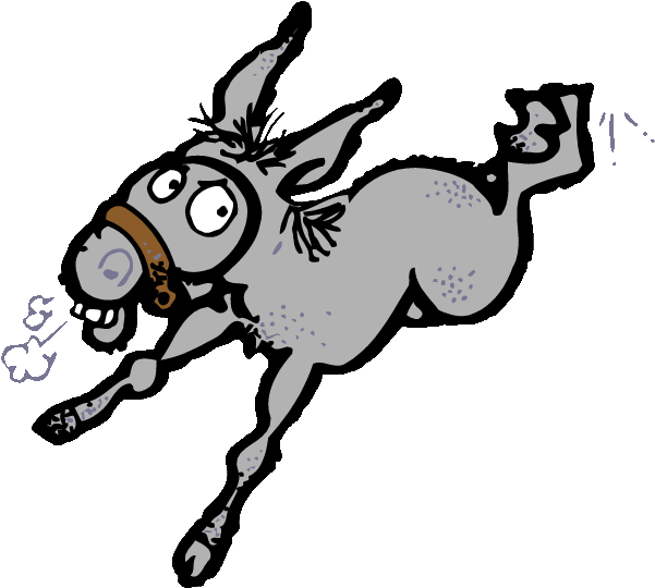 Mule Clipart Donkey Kick - Mule Kicking Clip Art - Png Download - Full ...