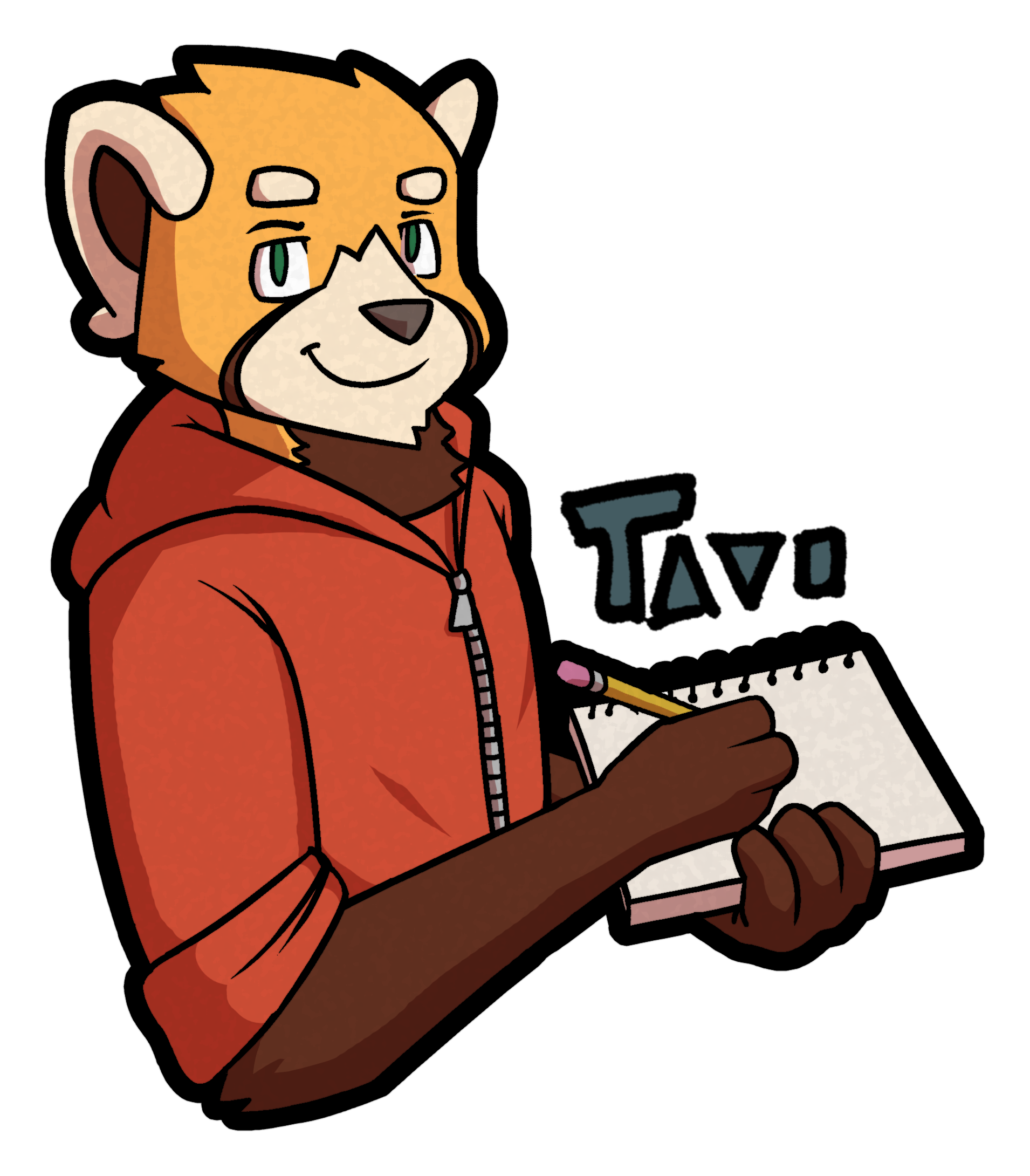 Orange Panda - Cartoon Clipart - Full Size Clipart (#3417181) - PinClipart