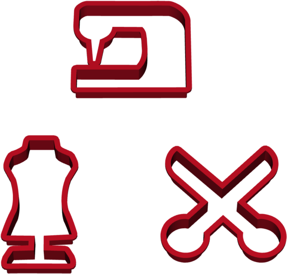 Cookie Cutter Set Of Three Clipart - Full Size Clipart (#3426347 ...