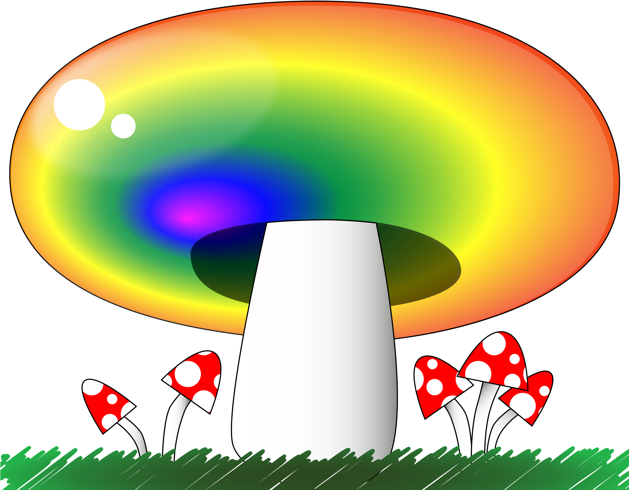 Open - Rainbow Mushroom Png Clipart - Full Size Clipart (#3439775 ...