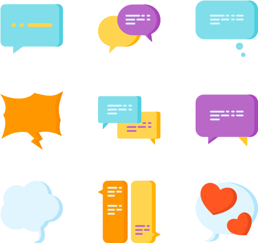 Speech Bubbles Clipart - Full Size Clipart (#3440715) - PinClipart
