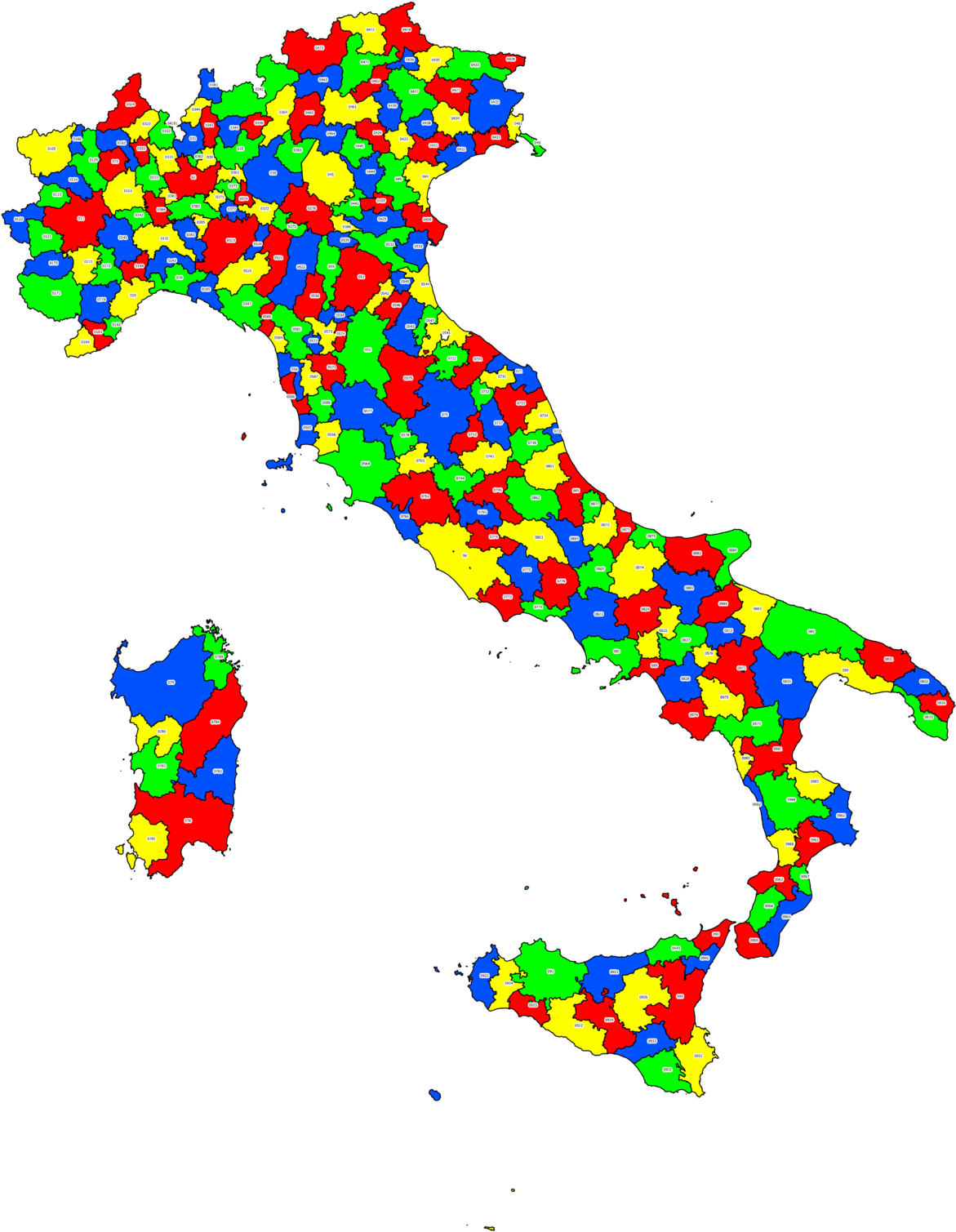 Italy Clipart School - Italy Area Code Map - Png Download - Full Size ...