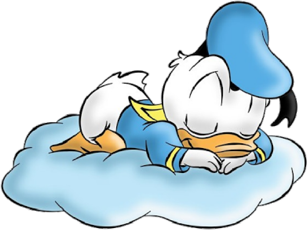 Donald Duck Clipart Cute Baby - Baby Donald Duck Sleeping - Png ...