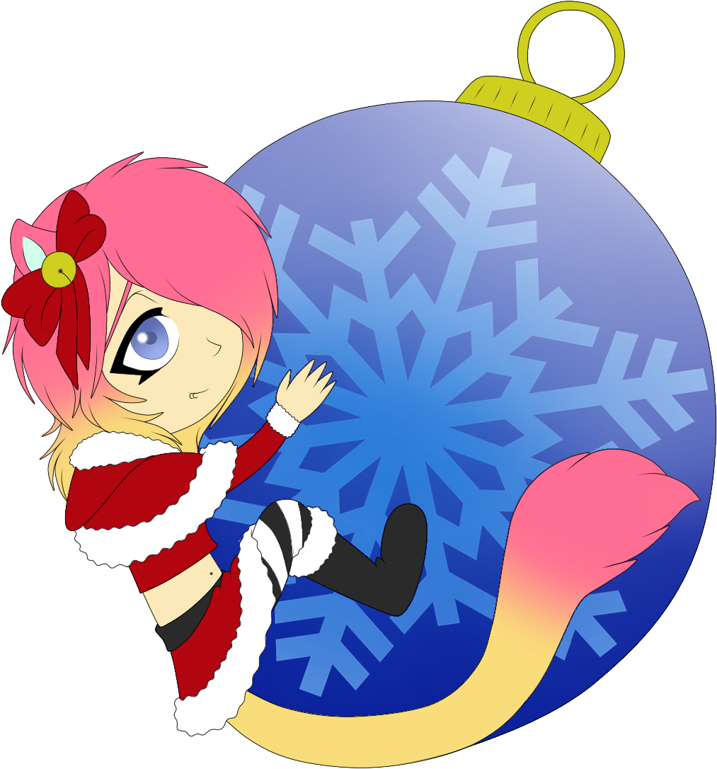 Tobi Fox Just A Cute Lil Christmas Ornament Chibi I - Cartoon Clipart ...