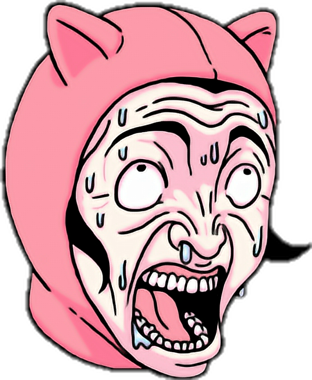 Crazyface Sticker Clipart - Full Size Clipart (#3467268) - PinClipart