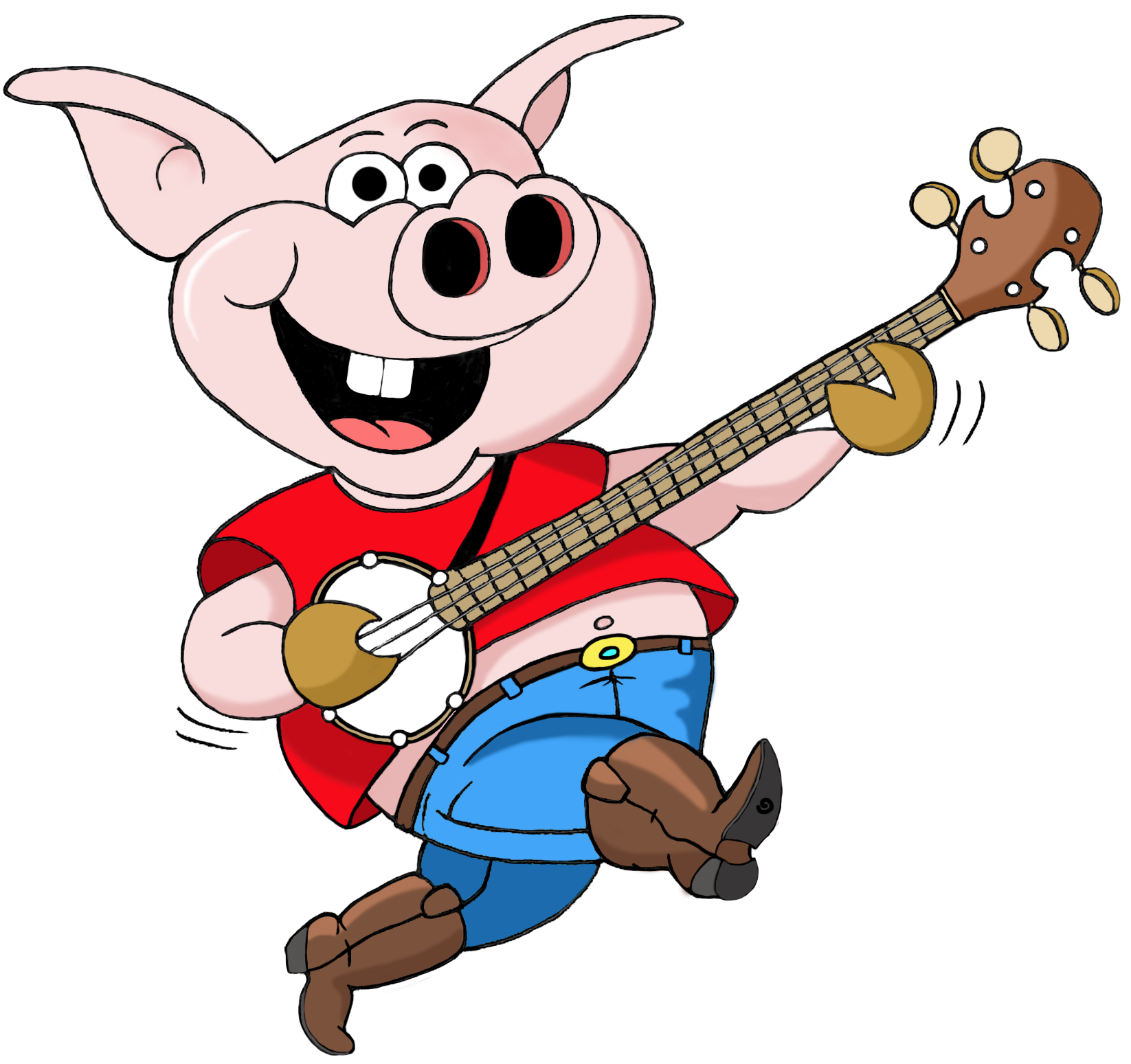 Pig Cartoon Rs - Pig Pickin Banjo Clipart - Full Size Clipart (#3468202 ...
