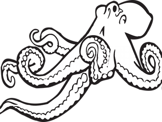 Download Octopus Clipart Underwate Animal - Black And White Octopus ...
