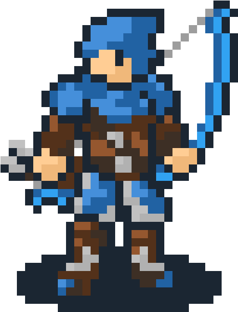 [oc] An Archer - Fire Emblem Archer Pixel Art Clipart - Full Size ...