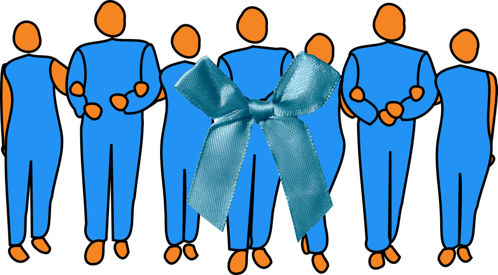 Men Tied Together With A Bow - Cartoon People Linking Arms Clipart ...