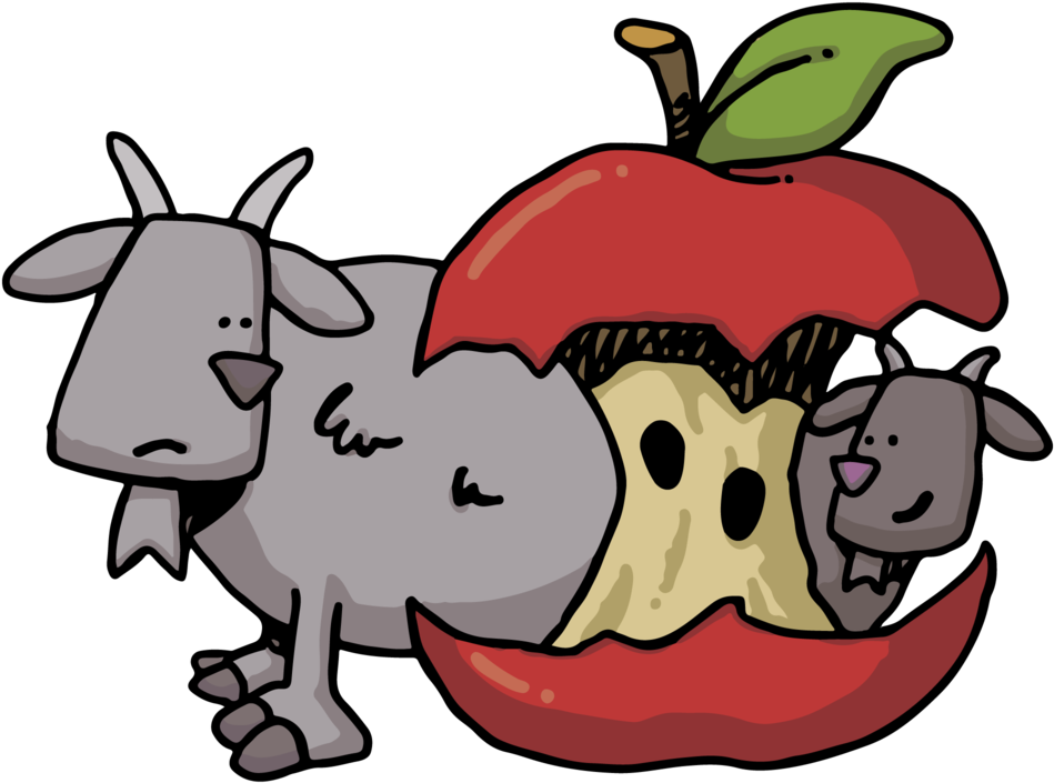 Apple Goat Clipart - Full Size Clipart (#3498333) - PinClipart