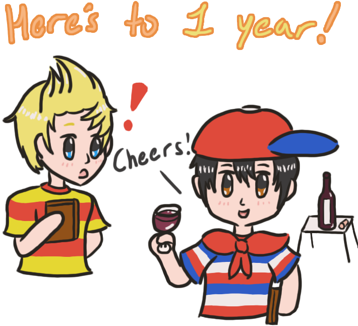 1 Year Anniversary - Cartoon Clipart - Full Size Clipart (#3504219 ...