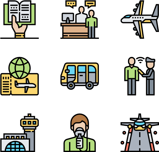 Airport - Daily Routine Icon Png Clipart - Full Size Clipart (#3512066 ...