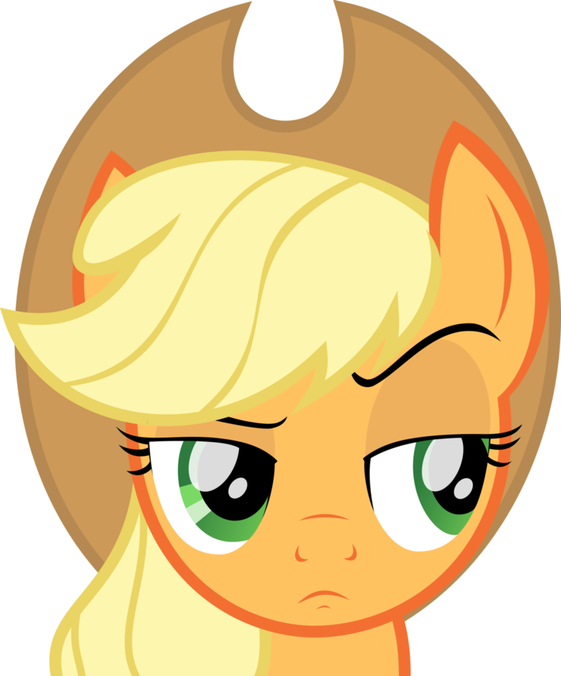 **ichtudirweh Rolled Image** - Applejack Face Clipart - Full Size ...