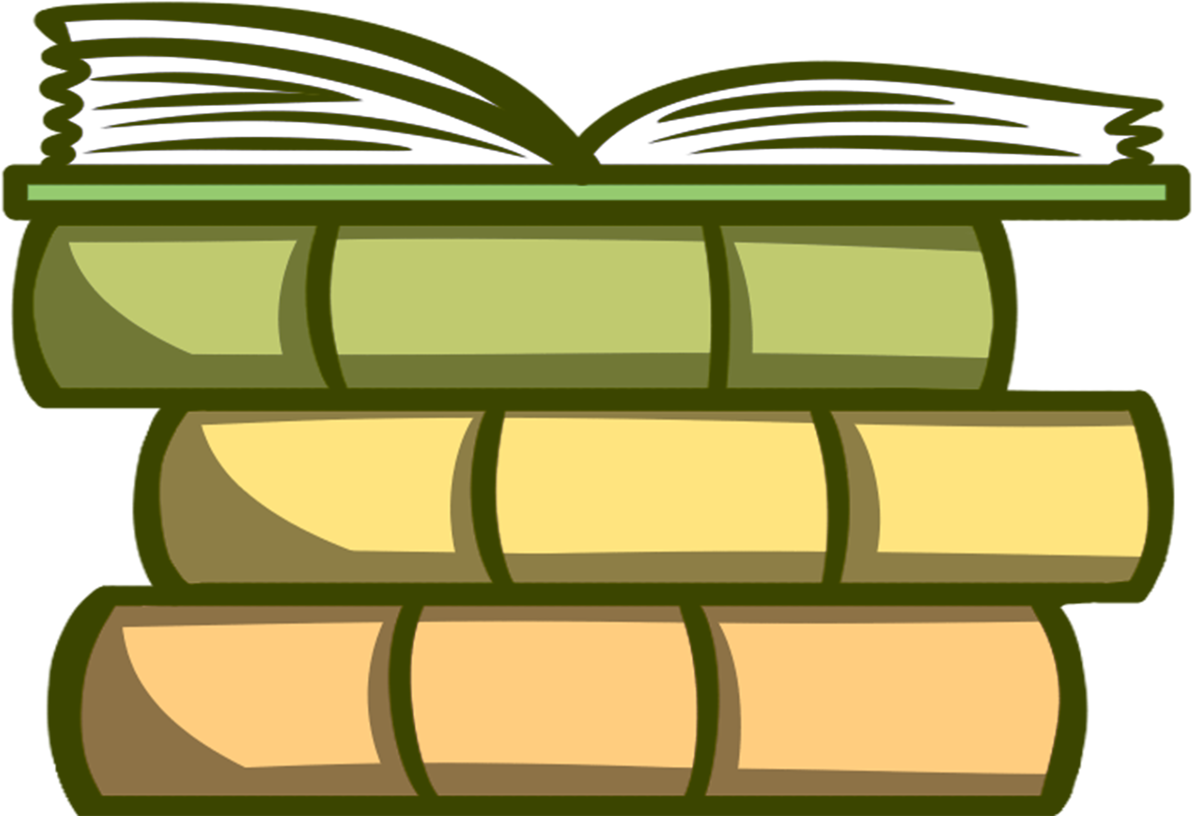 Stacked With Open Book Clipart - Full Size Clipart (#3528946) - PinClipart