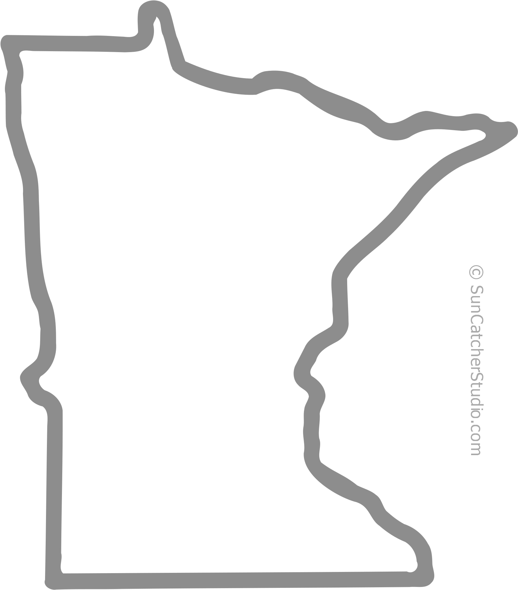 Download Png - Minnesota Outline Png Clipart (#3530068) - PinClipart