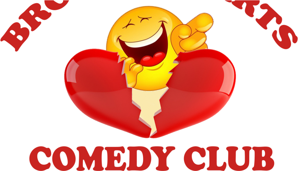 Broken Heart Comedy Club Logo Bat 2 - Love Clipart - Full Size Clipart ...