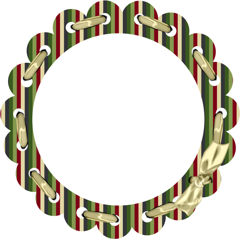 Laced Ribbon Christmas Frames, Christmas Colors, Christmas - Circle ...