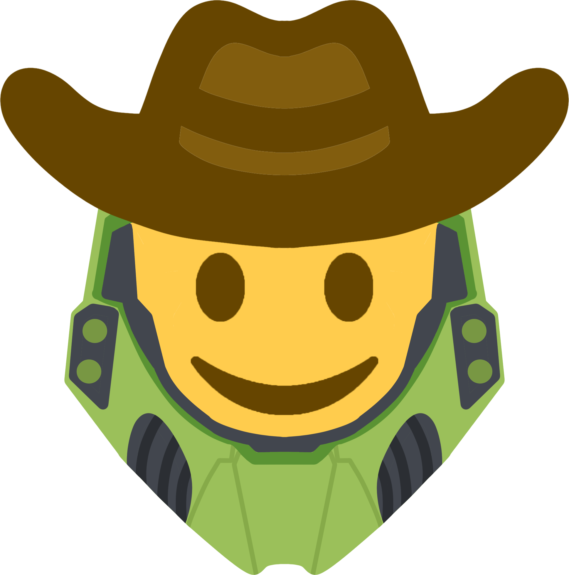 Cowboy Chief Emoji I Drew - Cartoon Clipart - Full Size Clipart ...