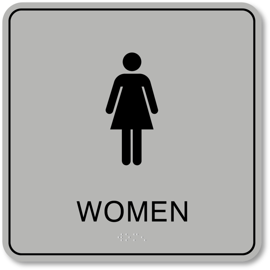 Download Restroom Women - Stainless Steel Toilet Signage Clipart ...