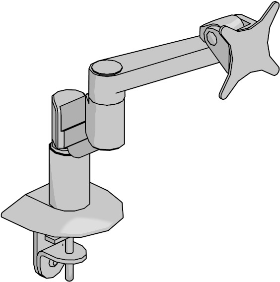 Cf - Ser - Mon - Arm Std - Duty,c Clamp - Cartoon Clipart - Full Size ...