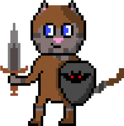 Dungeoncat Armor Mk3 - Cat Head Pixel Clipart - Full Size Clipart ...
