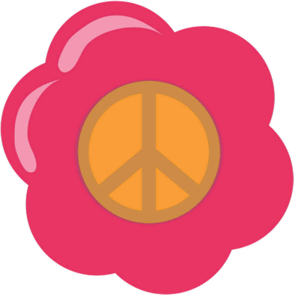 Download Peace Sticker - Pink Flower Vector Png Clipart (#3561699 ...