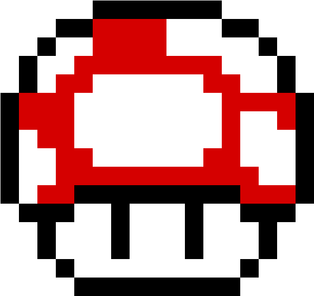 Red Toad - Super Mario Toad Pixel Art Clipart - Full Size Clipart ...