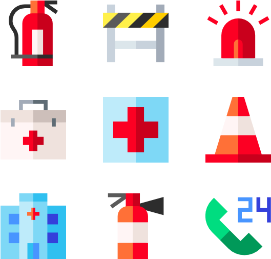 Emergency Services - Accident Flat Icon Clipart - Full Size Clipart ...