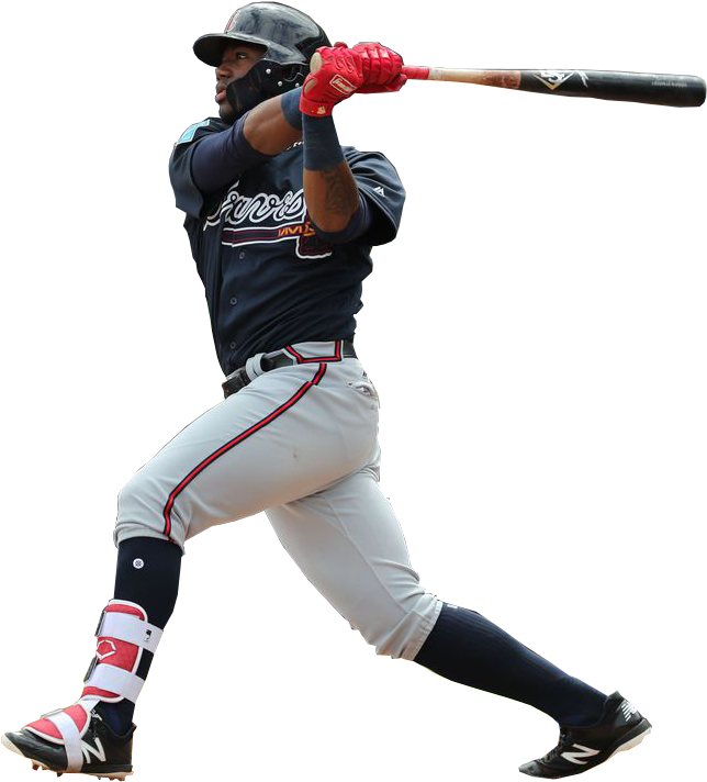 Ronald Acuna Jr Batting - Ronald Acuna Png Clipart - Full Size Clipart ...