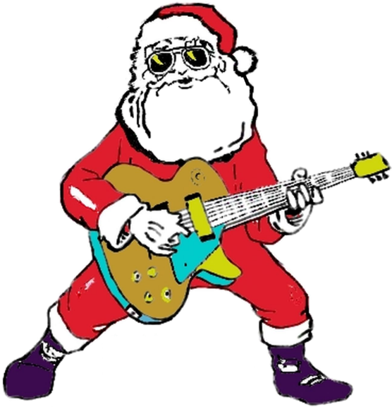 December - Rock And Roll Santa Png Clipart - Full Size Clipart ...