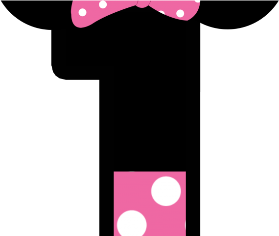Minnie Mouse Clipart Number One - Number 1 Minnie Mouse Rosa - Png ...