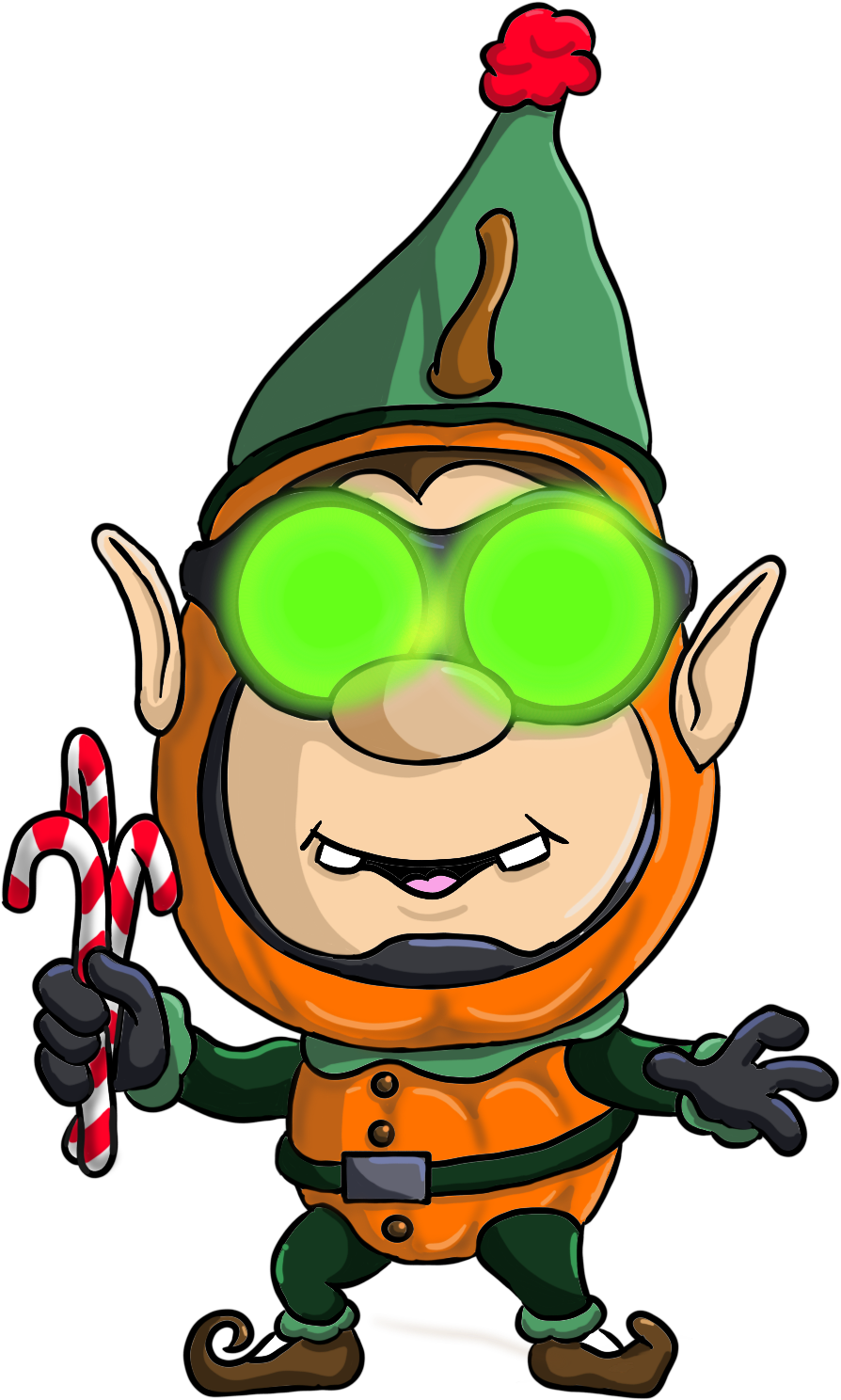 Meet Prrep, Another One Of Santa's Helpers - Cartoon Clipart - Full ...