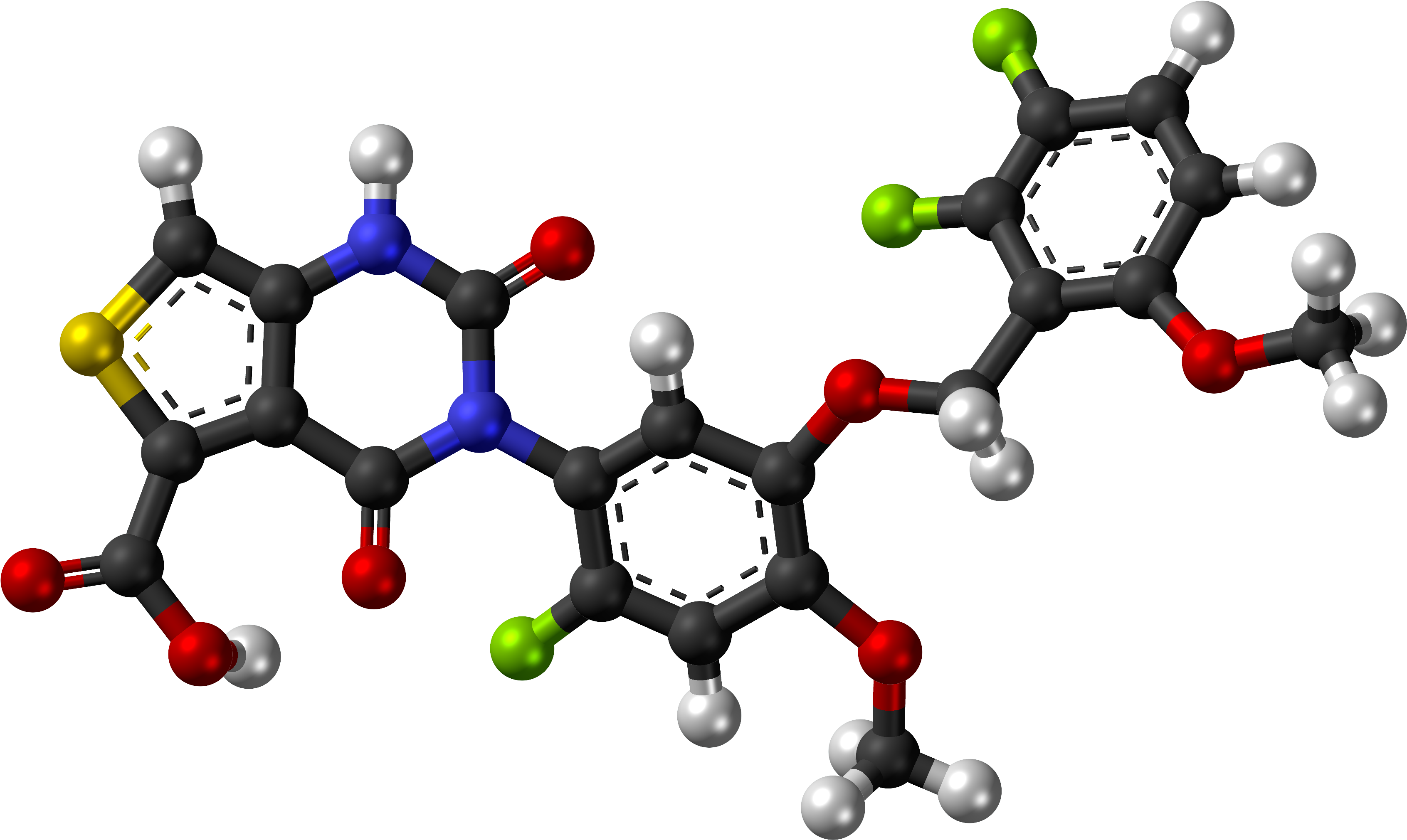 Linzagolix Molecule Ball - Octocry Lene Clipart - Full Size Clipart ...