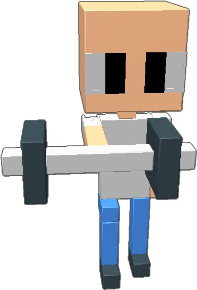 Comes With Slightly Animatable Big Blockster And Dumbell - Cartoon ...