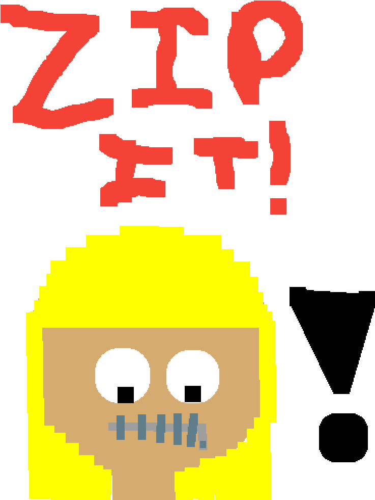 Zip It Clipart - Full Size Clipart (#3622869) - PinClipart