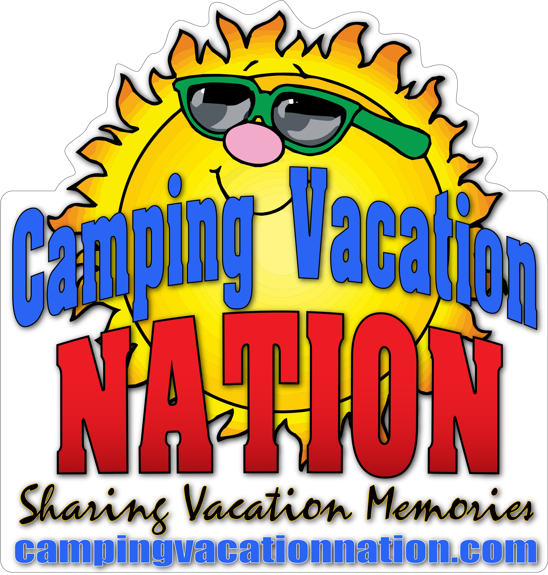 Camping Vacation Nation Decal@2x - Sunshine Clipart - Full Size Clipart ...