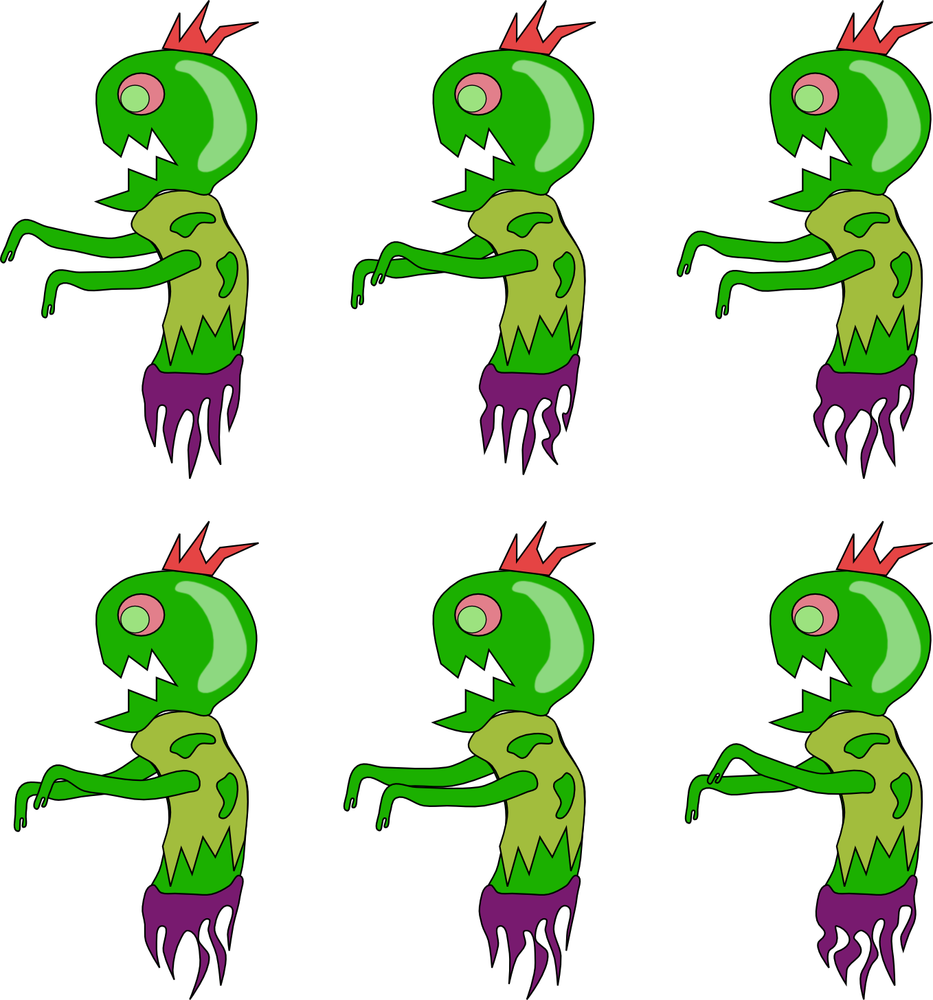 Alienwithborder - Cartoon Clipart - Full Size Clipart (#3630439 ...