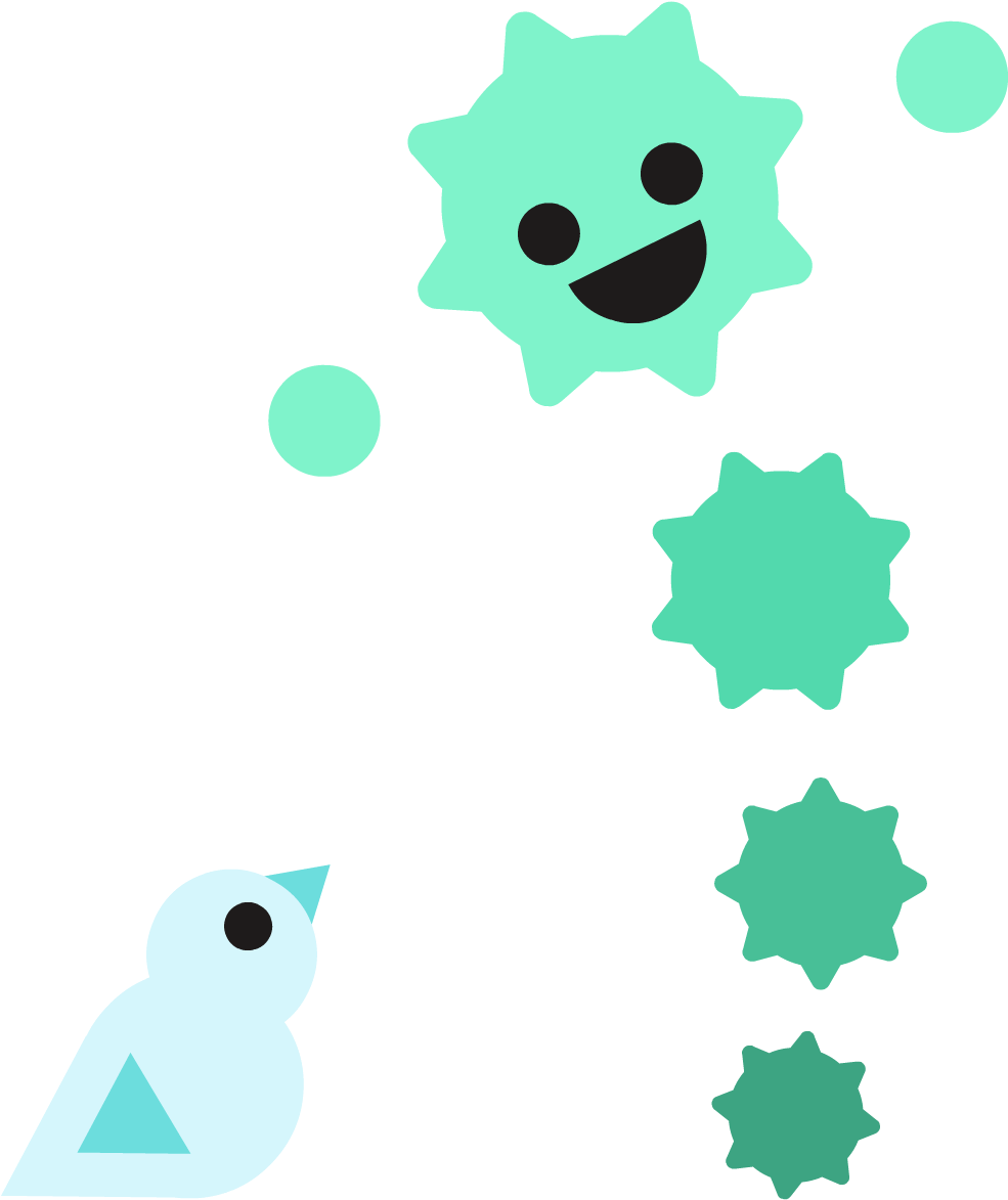 A Spring Worm Sitting Next To A Bird - Just Shapes And Beats Characters ...