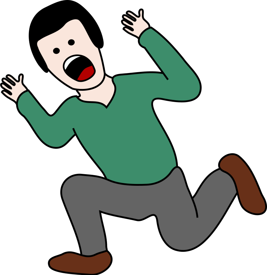 Clipart Of Guy, Fault And Men - Scared Man Transparent - Png Download ...